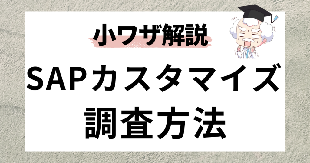 【SAP小ワザ】SAPカスタマイズ（SPRO）の調査方法を徹底解説！ | SAPラボ
