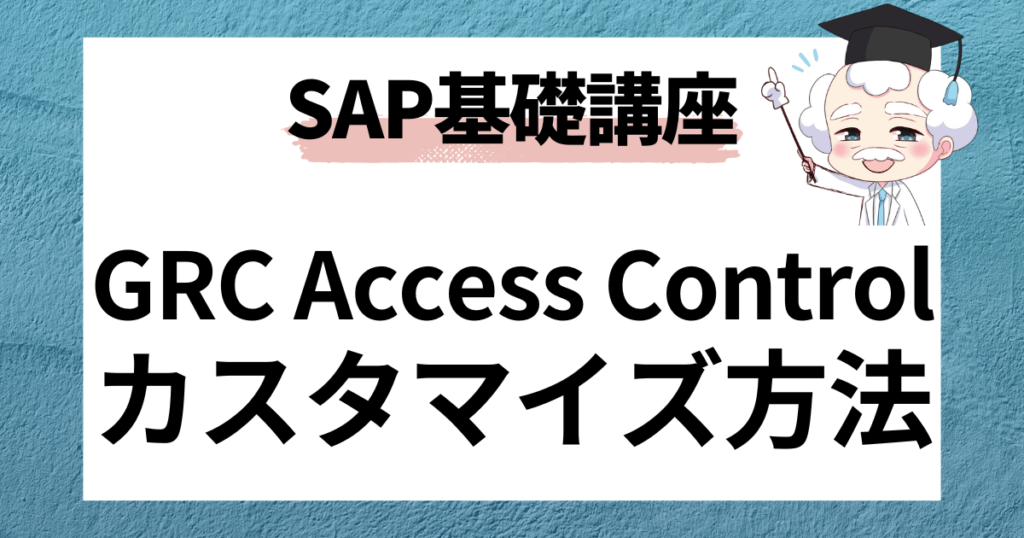 【SAP GRC】 Access Controlカスタマイズ方法 | SAPラボ